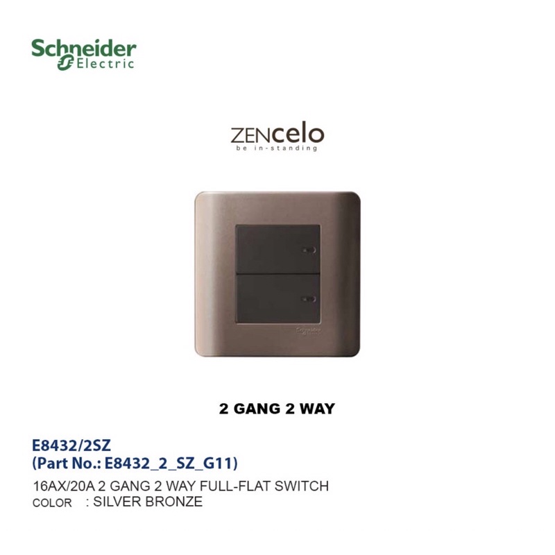 SCHNEIDER ZENCELO SERIES SILVER BRONZE SWITCHES & SOCKETS [FULL RANGE ...