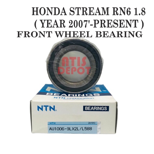 NTN HONDA STREAM RN6 ( 1.8 ) ( '2007-Present ) 100% ORIGINAL Front Wheel Bearing AU1006-9LX2L ...