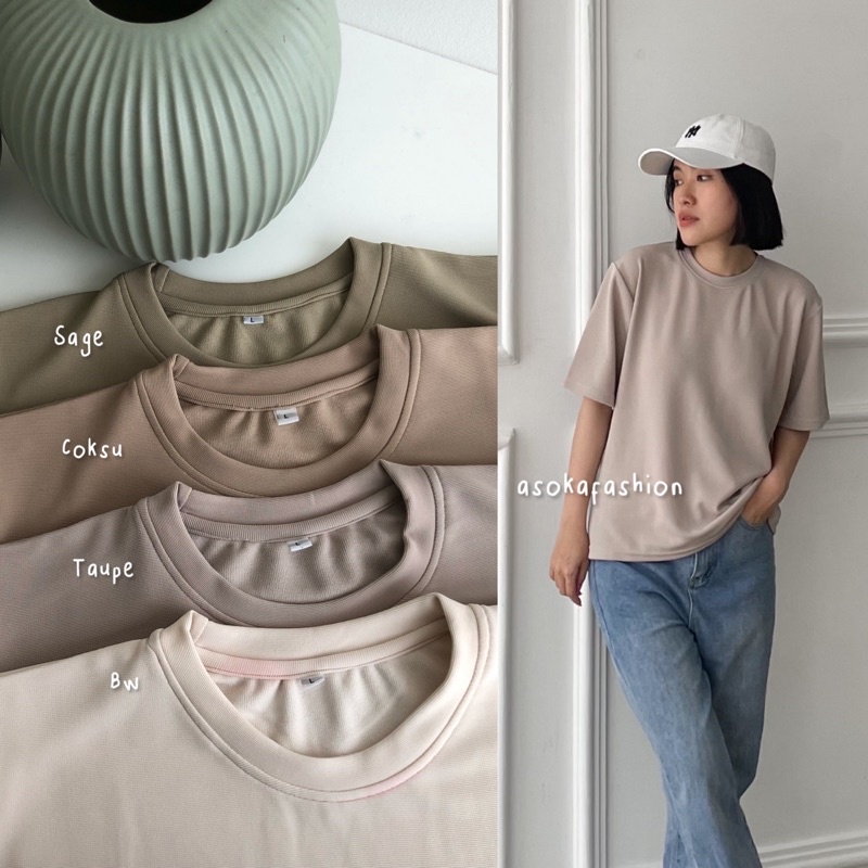 Asoka Megan Top - Women's Plain T-shirt - Women's Top - Oneck Knit ...