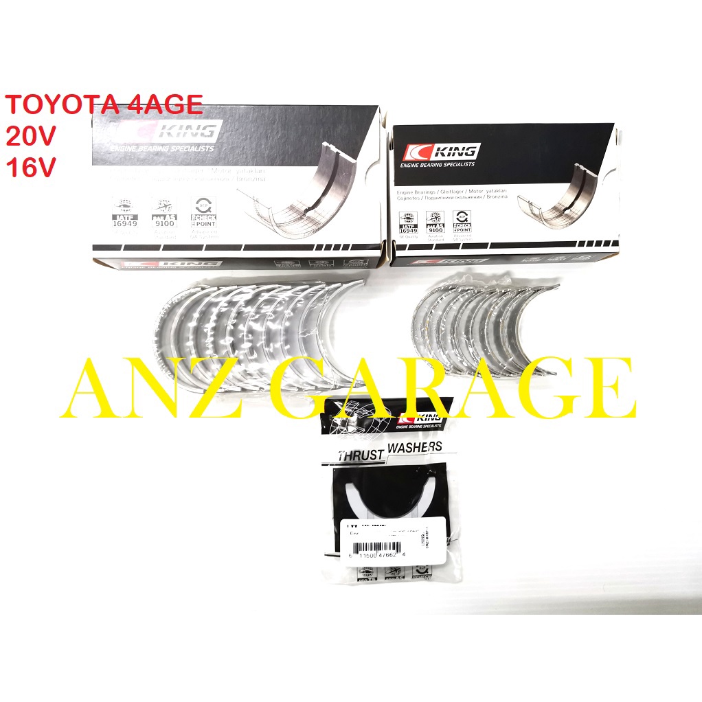 Toyota 4AGE 16v 20v Levin KING Bearing Main Conrod | Shopee Malaysia