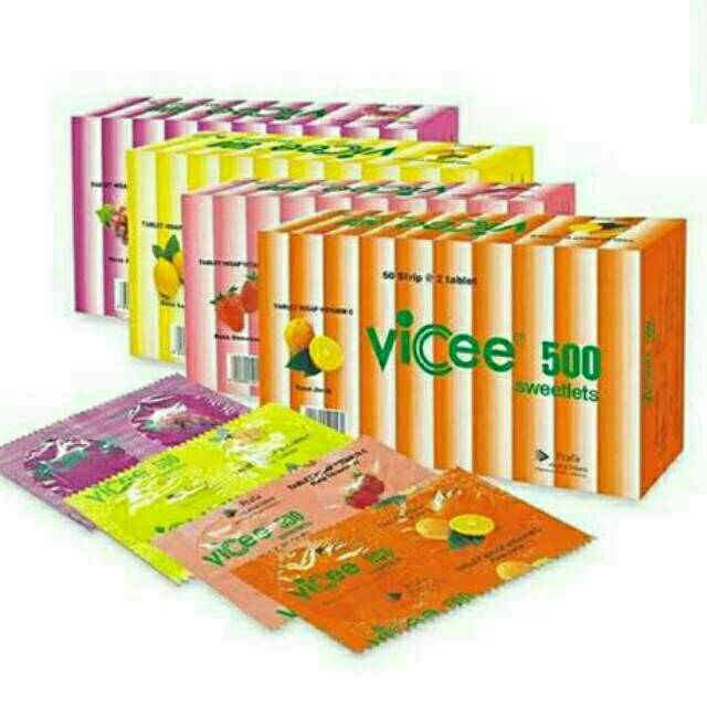 Vitamin c ViCee 500mg Suction Tablets 1 Strip (2 Tablets) | Shopee Malaysia