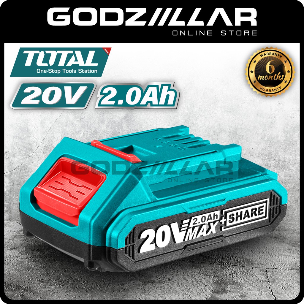 Total 20V Li-ion Battery (2.0Ah) | T-TFBLI20011 | Shopee Malaysia