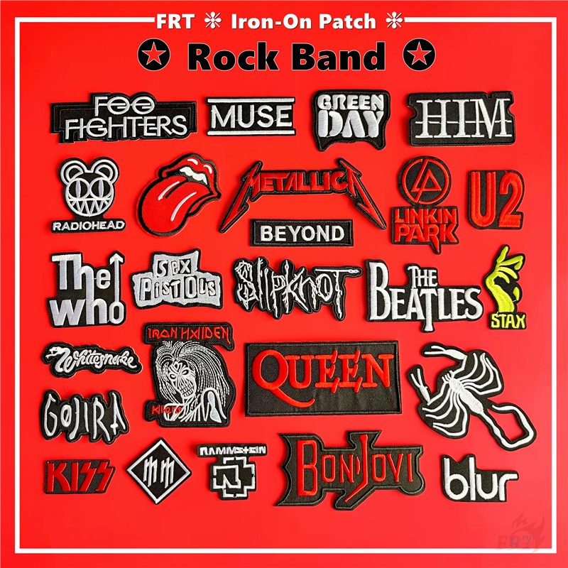 ☸ Rock Band Collection Series 06 - Rock N Roll Iron-on Patch ☸ 1Pc ...