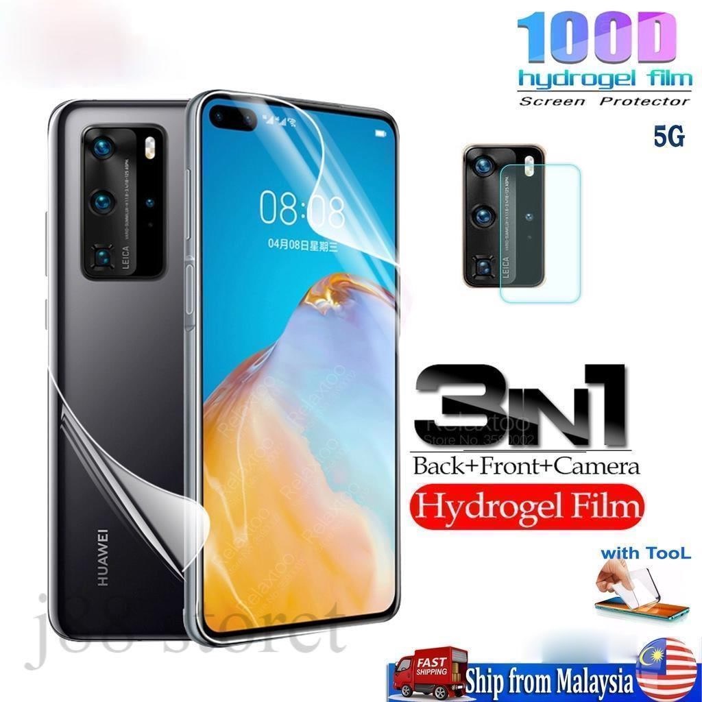 3in1 Huawei P40 / P40 Pro / P30 Pro P30 / P20 Pro P20 Hydrogel Soft Screen Protector Matte Clear ...