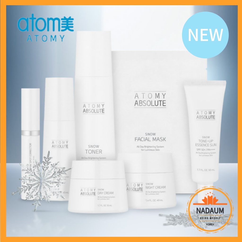 [Atomy] ABSOULTE SNOW 7 types (Toner 150 ml / Serum 50 ml / Day Cream ...