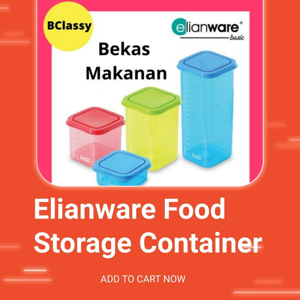 Elianware Airlight Food Storage Container Bekas Makanan with Lid ...