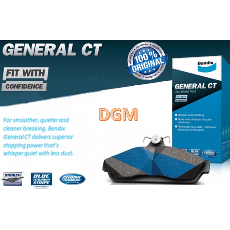 Bendix General CT Disc Brake Pad Front (DB1678GCT) - Mitsubishi ...