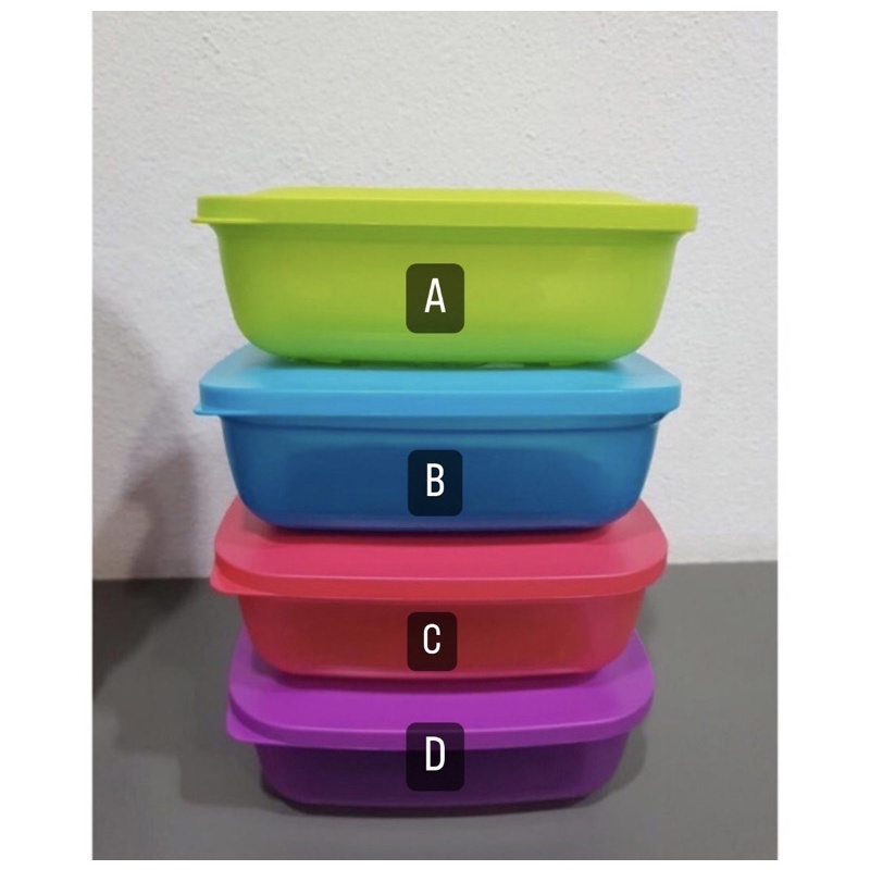Tupperware - Small Rectangular Saver(4)500ml(Food Storage/Penyimpan ...