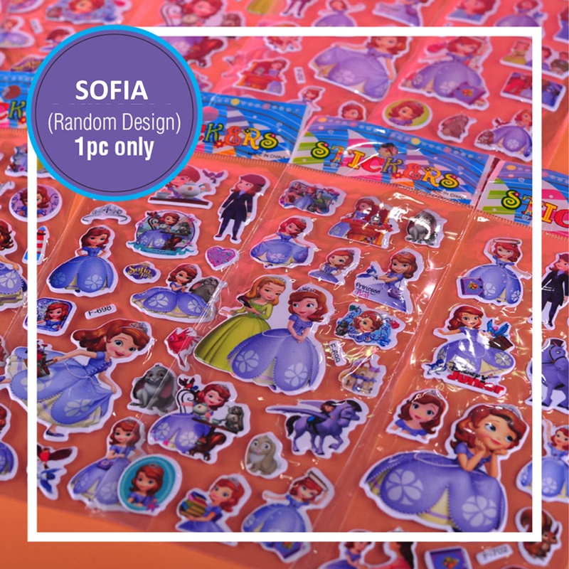 3D cartoon sticker for kids sticker budak frozen spiderman birthday ...