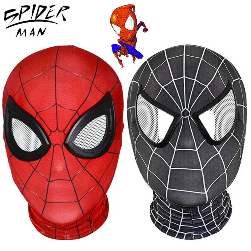 Spider-man Face Mask Halloween Cosplay Costume Props Masks Avengers ...