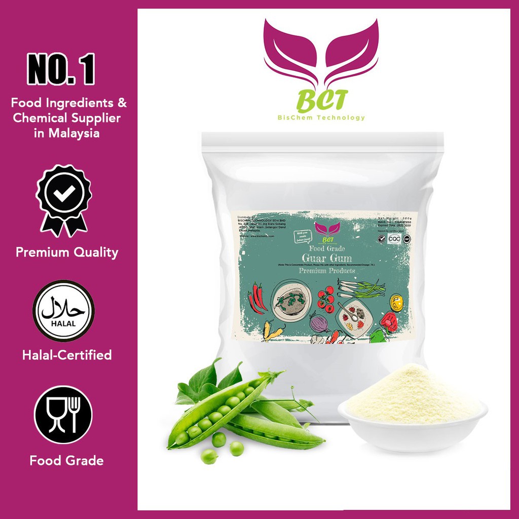 Guar Gum / 瓜尔胶 500G (Food Grade) - Food/ Cosmetic Thickener/ For slime ...