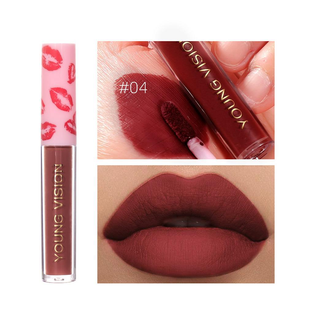 12 Colors Single Sexy Red Lip Matte Lip Gloss Single Not Easy To Take Off Matte Lip Gloss