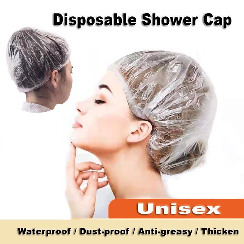 🚿disposable Shower Cap Waterproof Shower Cap Plastic Shower Cap 🔥