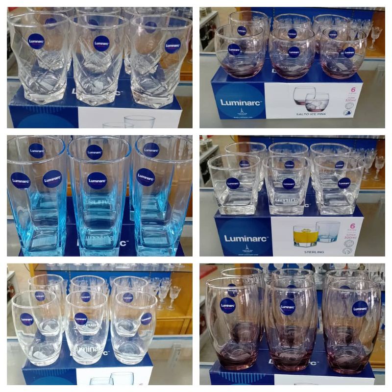 LUMINARC SET GELAS 6 PCS (1 SET) | Shopee Malaysia