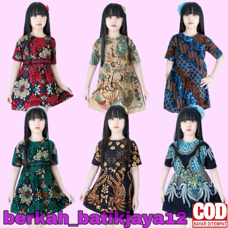 BATIK DRESS FOR GIRLS - ages 2 to 10 years - Various batik motifs ...