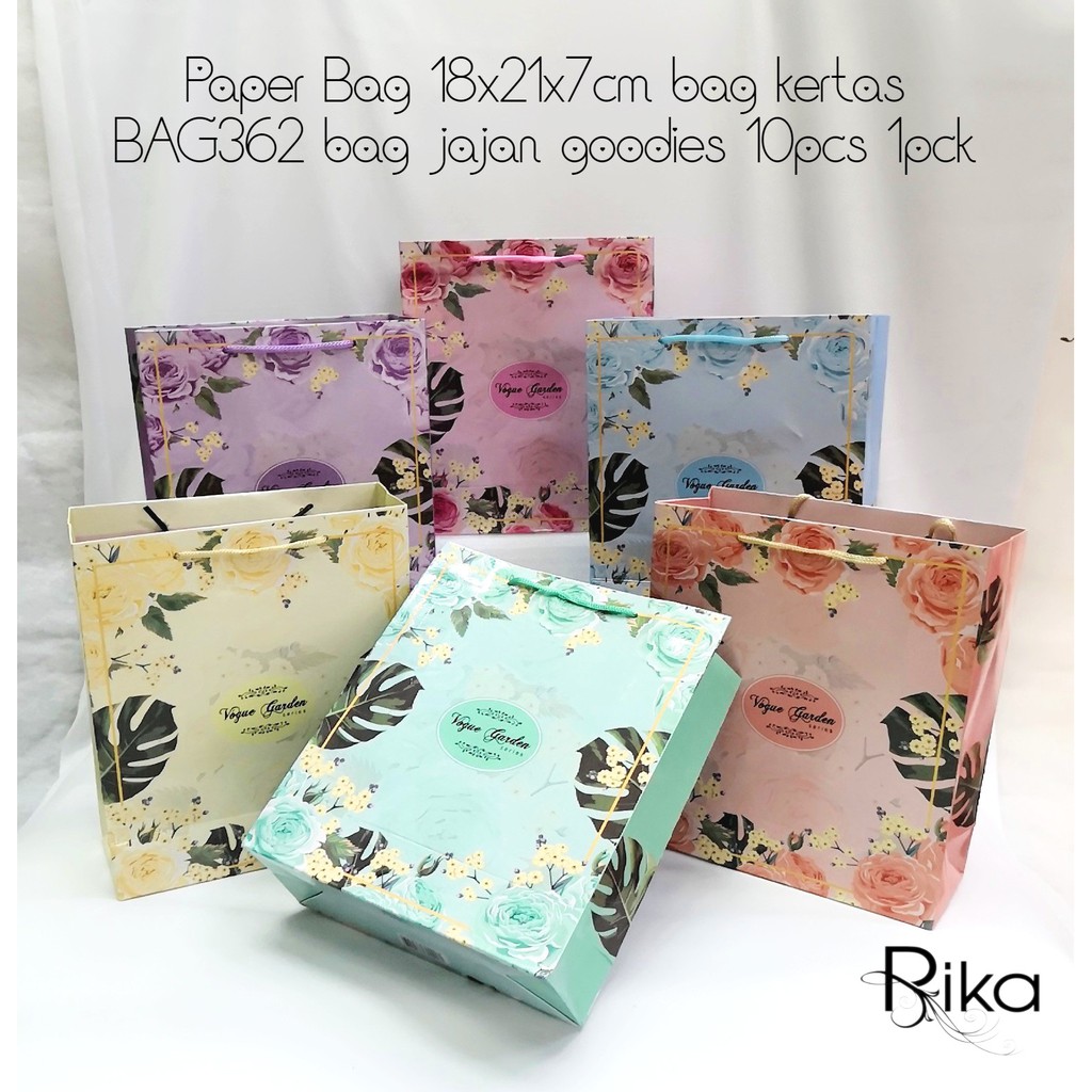 Paper Bag 18x21x7cm bag kertas BAG362 bag jajan goodies 10pcs 1pck ...