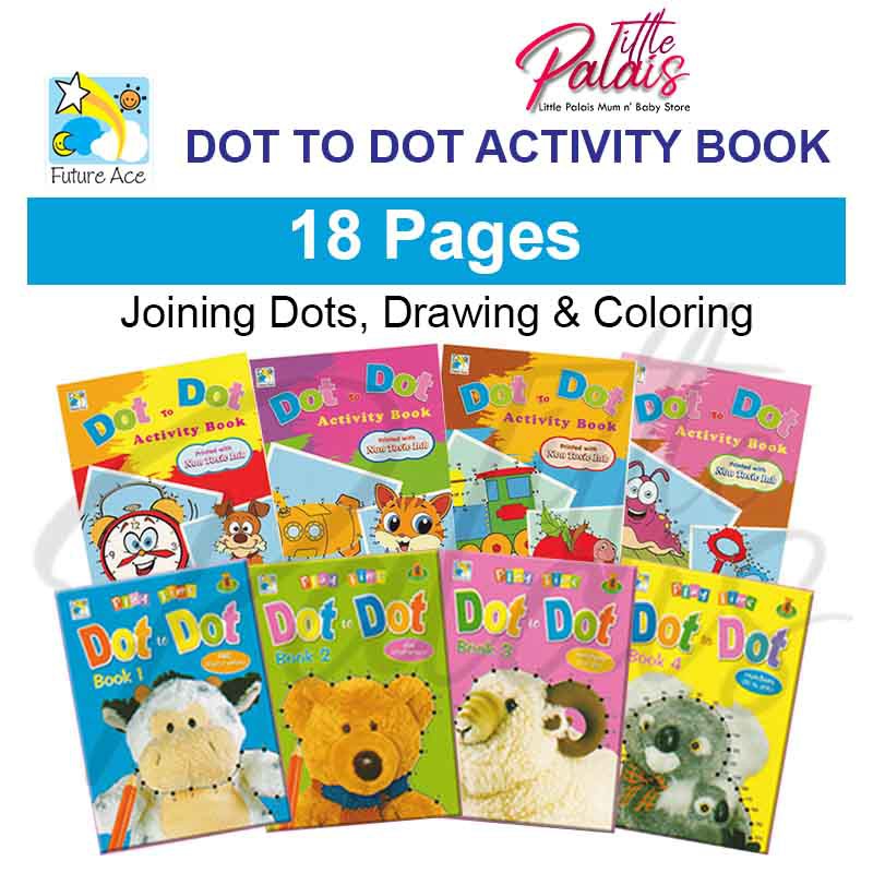 Dot to Dot Drawing/ Coloring Activity Book 18 Pages Early Learning/ Dot ...