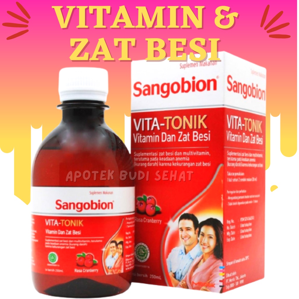 Sangobion Vita tonic 40ml Vitamin Supplement Multivitamin Anemia ...