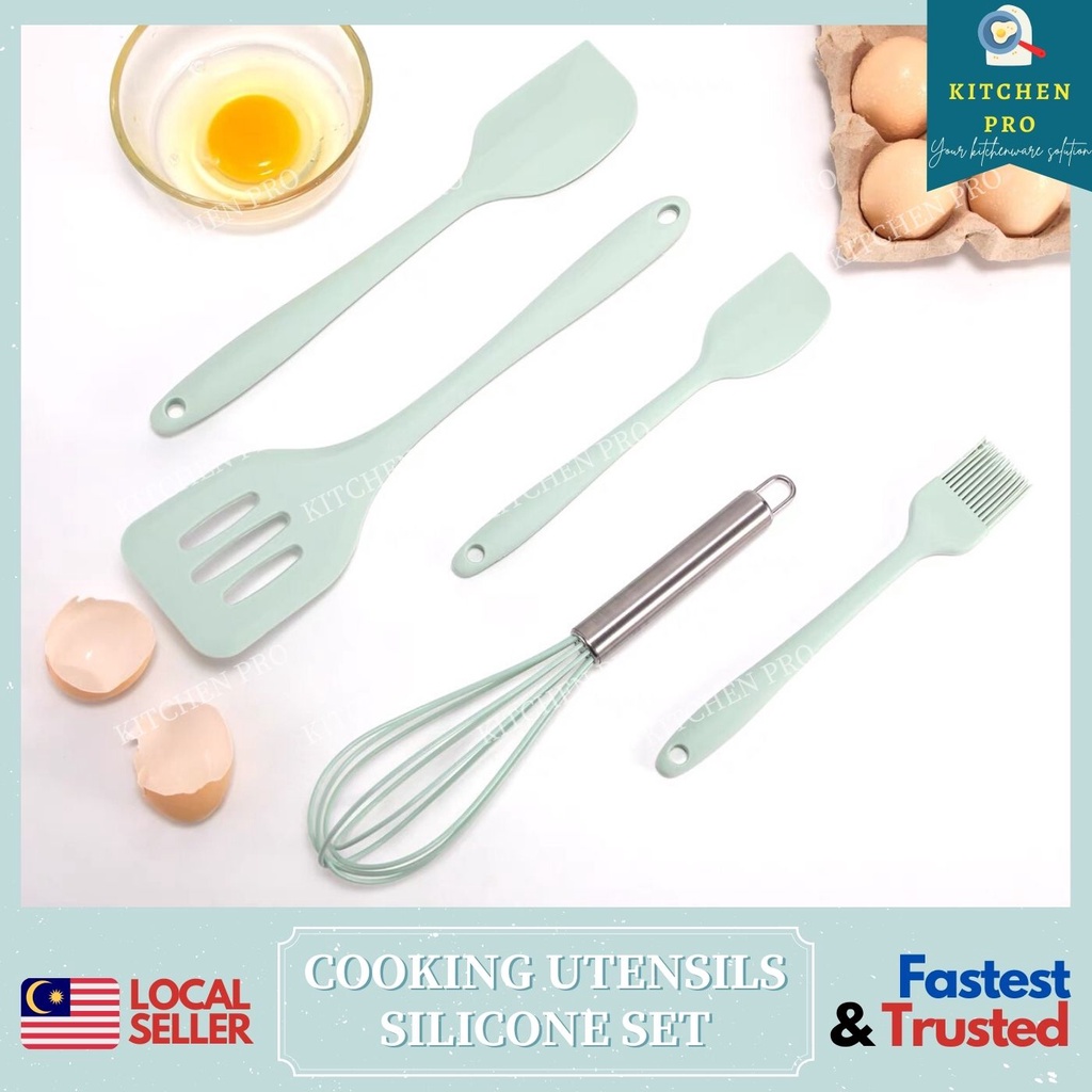 𝐊𝐈𝐓𝐂𝐇𝐄𝐍 𝐏𝐑𝐎 | 5 IN 1 Silicone Non-Stick Kitchen Bakeware Set / Cookware ...