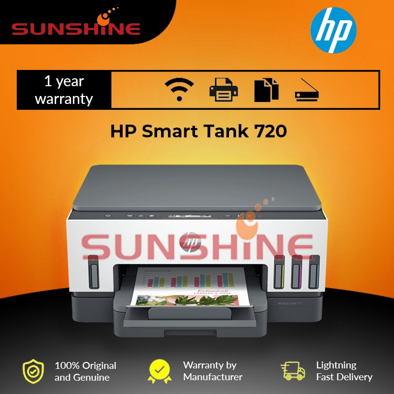 HP Smart Tank 750 / 720 All-in-One Wireless Printer (Colour, Print ...