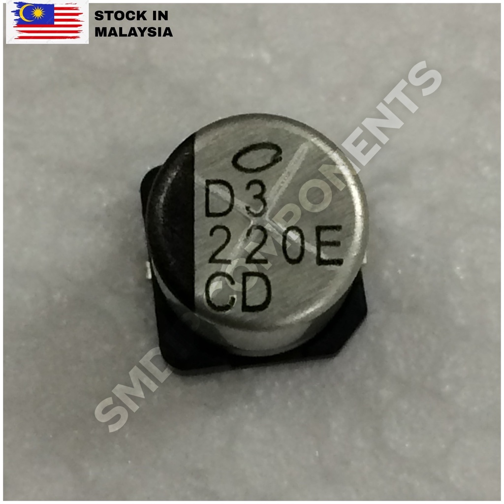 Nichicon, 220uF 25V 105°C, SMD Capacitor, 8mm x 10mm | Shopee Malaysia