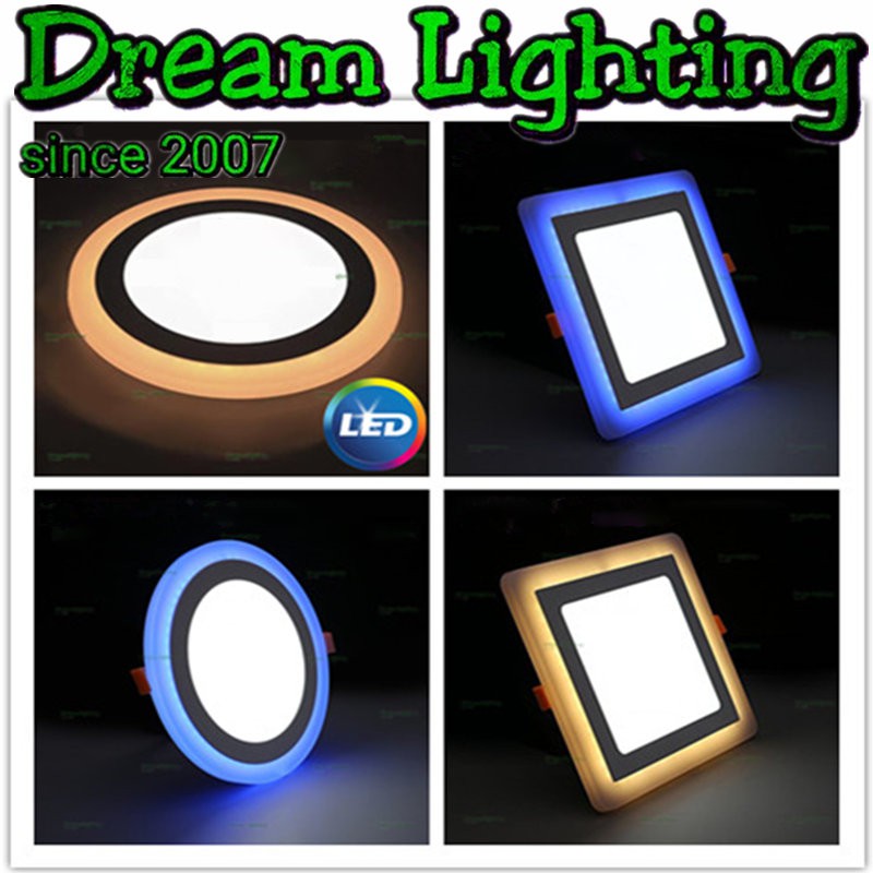 Dream Lighting / Double Color 6"inch 4"inch Blue Warm / LED Recessed ...