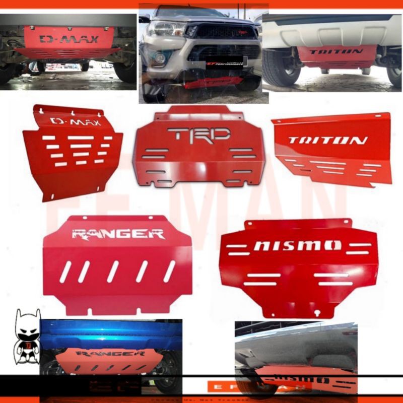 4X4 RED Stone Guard Skid Plate Hilux Vigo Revo Rocco Revo Ford Ranger ...