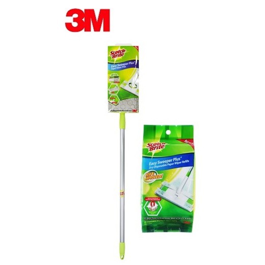 3M Scotch-Brite Easy Sweeper Plus Set (Free 5 disposable dry refills on ...