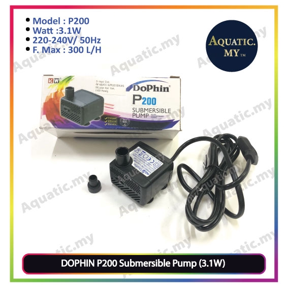 Dophin P200 Submersible Water Pump (3.1W -300 L/H) | Shopee Malaysia