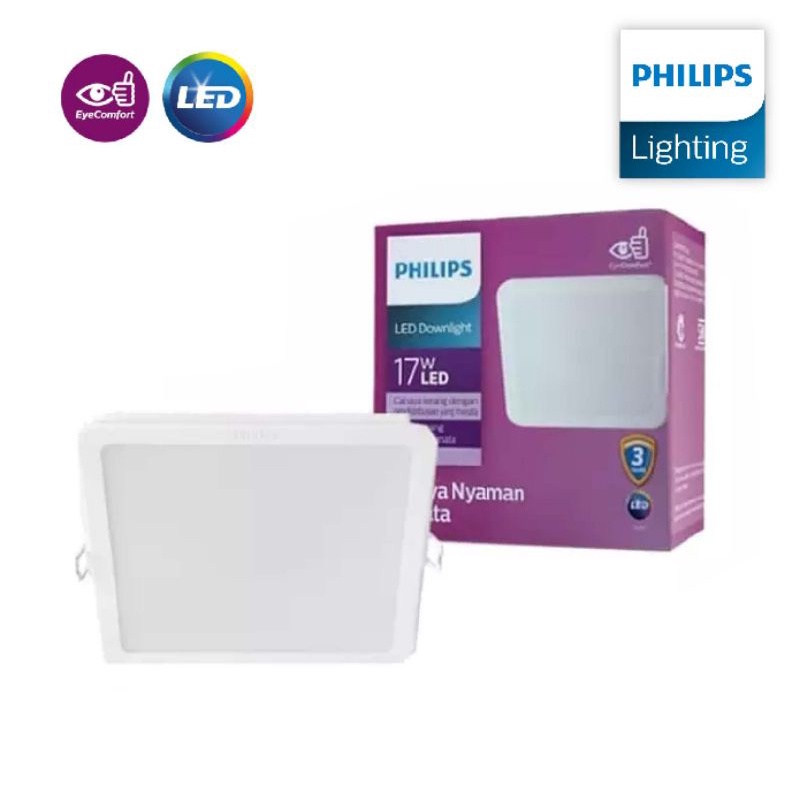 Philips 59467 Meson 17W 6" LED SQUARE Downlight (Daylight 6500K/ Warm White 3000K/ Cool White ...