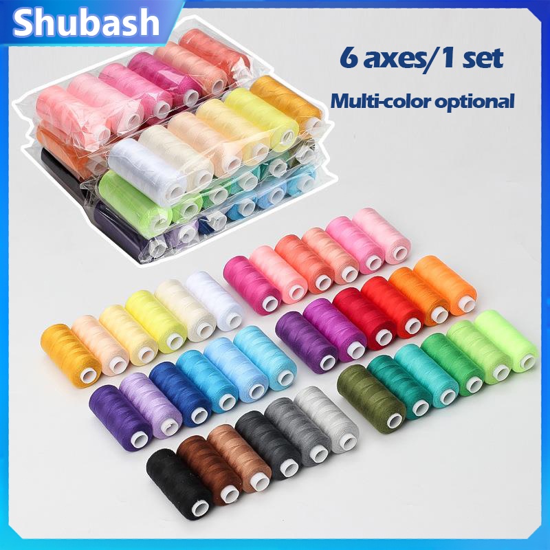【Ready Stock】6 Roll/Set 400 Yards Sewing Thread Machine Hand Embroidery ...