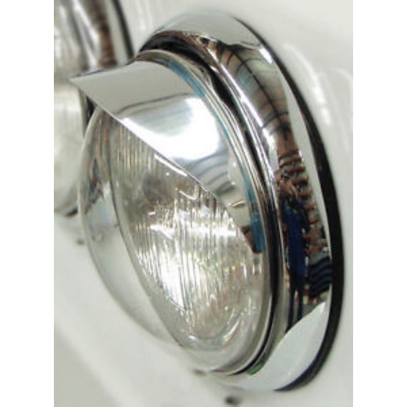 Pair Stainless steel headlight eye brows eyelids peaks cap cover for ...