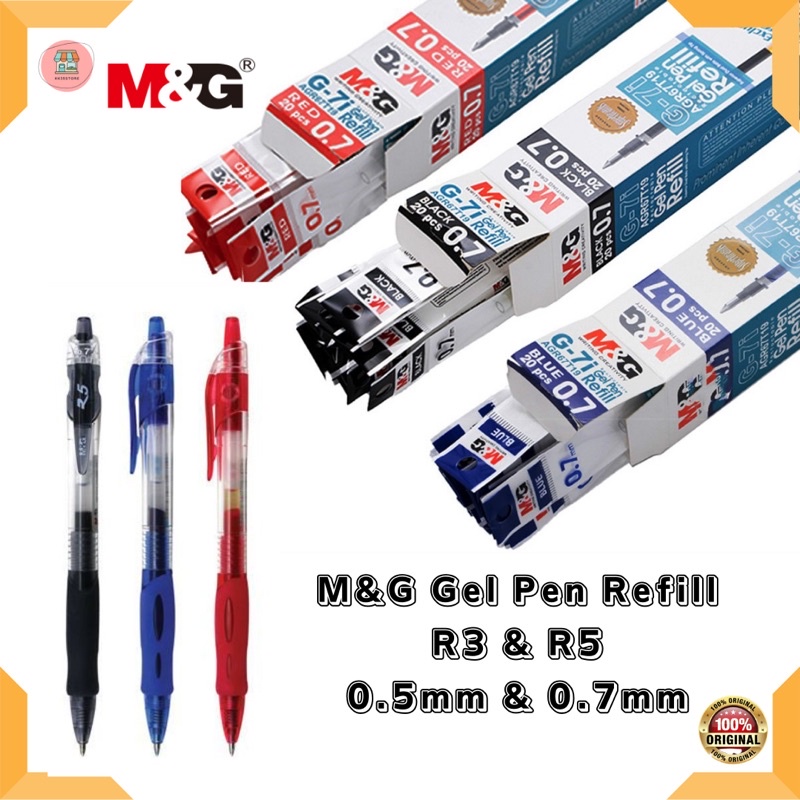 [READY STOCK] M&G Gel Pen Refill 0.5&0.7mm | Shopee Malaysia