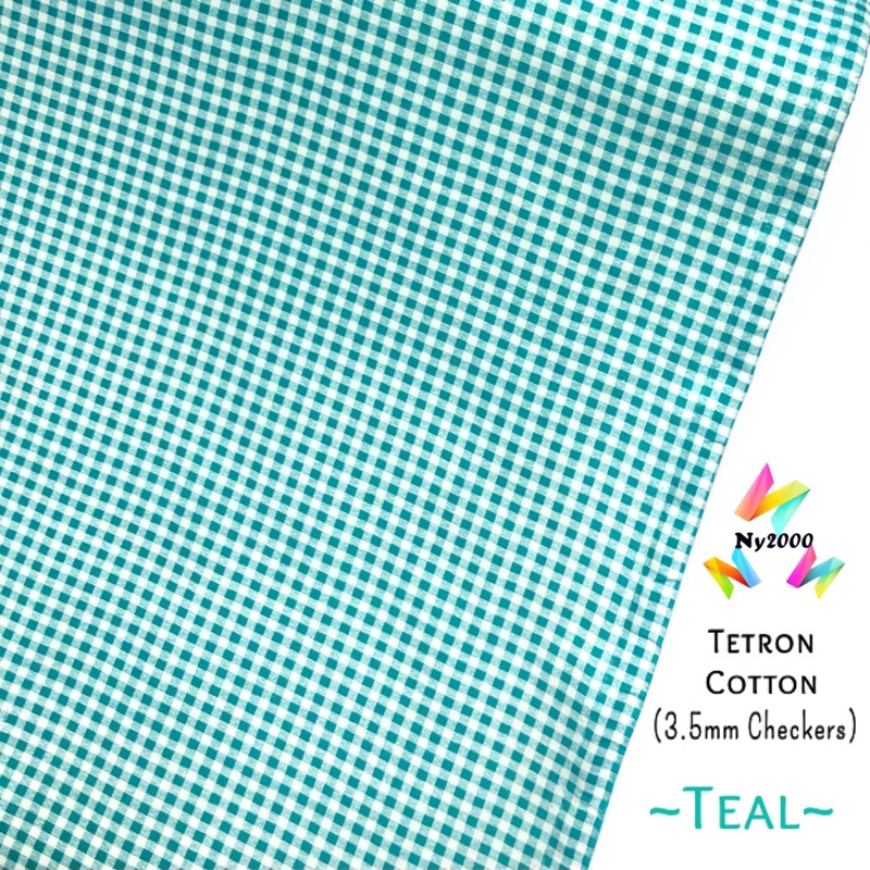 Kain Tetron Cotton TC (Polyester) Corak 3.5mm Petak Kecil (Bidang 48 ...