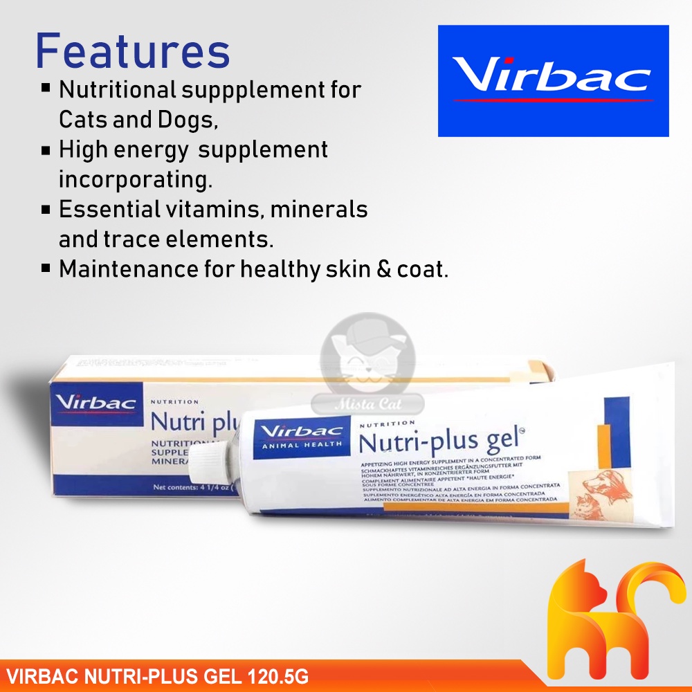 (Original France | Exp Nov 24) Virbac Nutri-Plus Gel | 120.5g ...