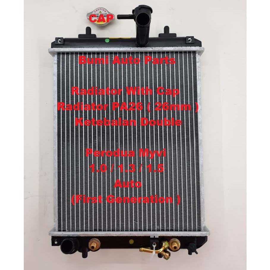 Radiator Perodua Myvi 1.3 Auto Tangki Air Myvi Auto Generasi Pertama ...