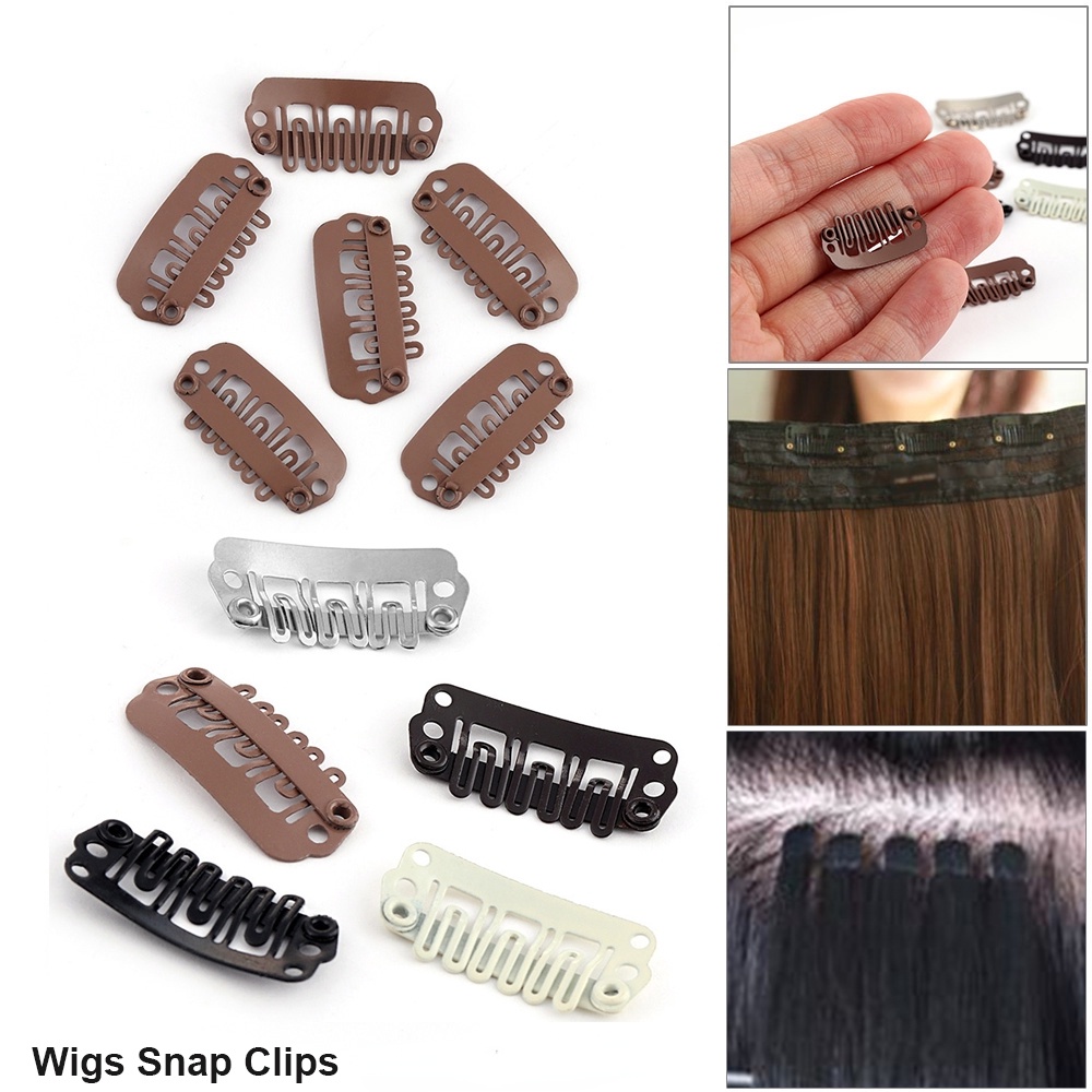 10 Pcs/pack Invisible U Shape 3.2cm 2.8cm Wig Clips Snap for Women Hair ...