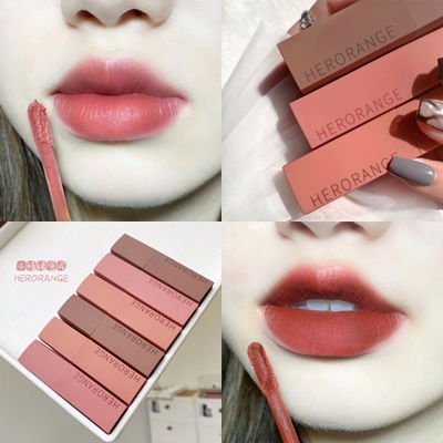HERORANGE 6 Colour Matte Lipstick Lip Mud Velvet Long Lasting ...