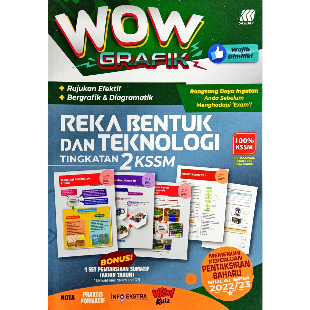 Buku Rujukan : Wow Grafik Tingkatan 2 Edisi 2022 - B.Melayu / Matematik ...