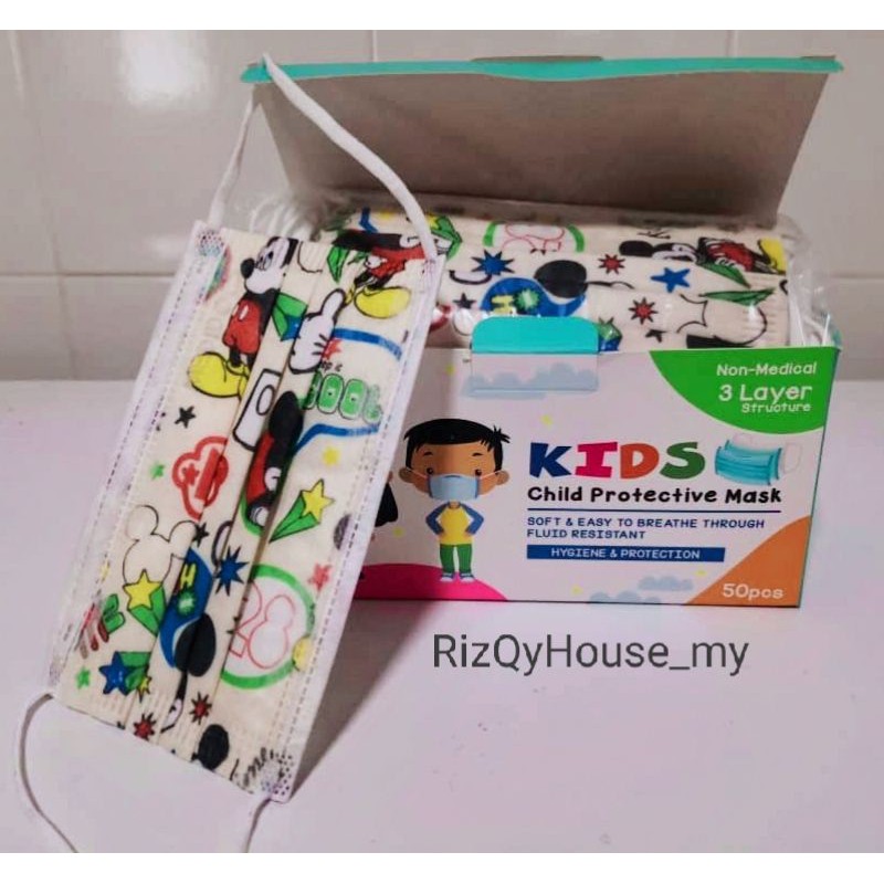 🌟 [KL MY] 25/50 KIDS KANAK-KANAK KARTUN CORAK UNICORN MICKEY MOUSE ...