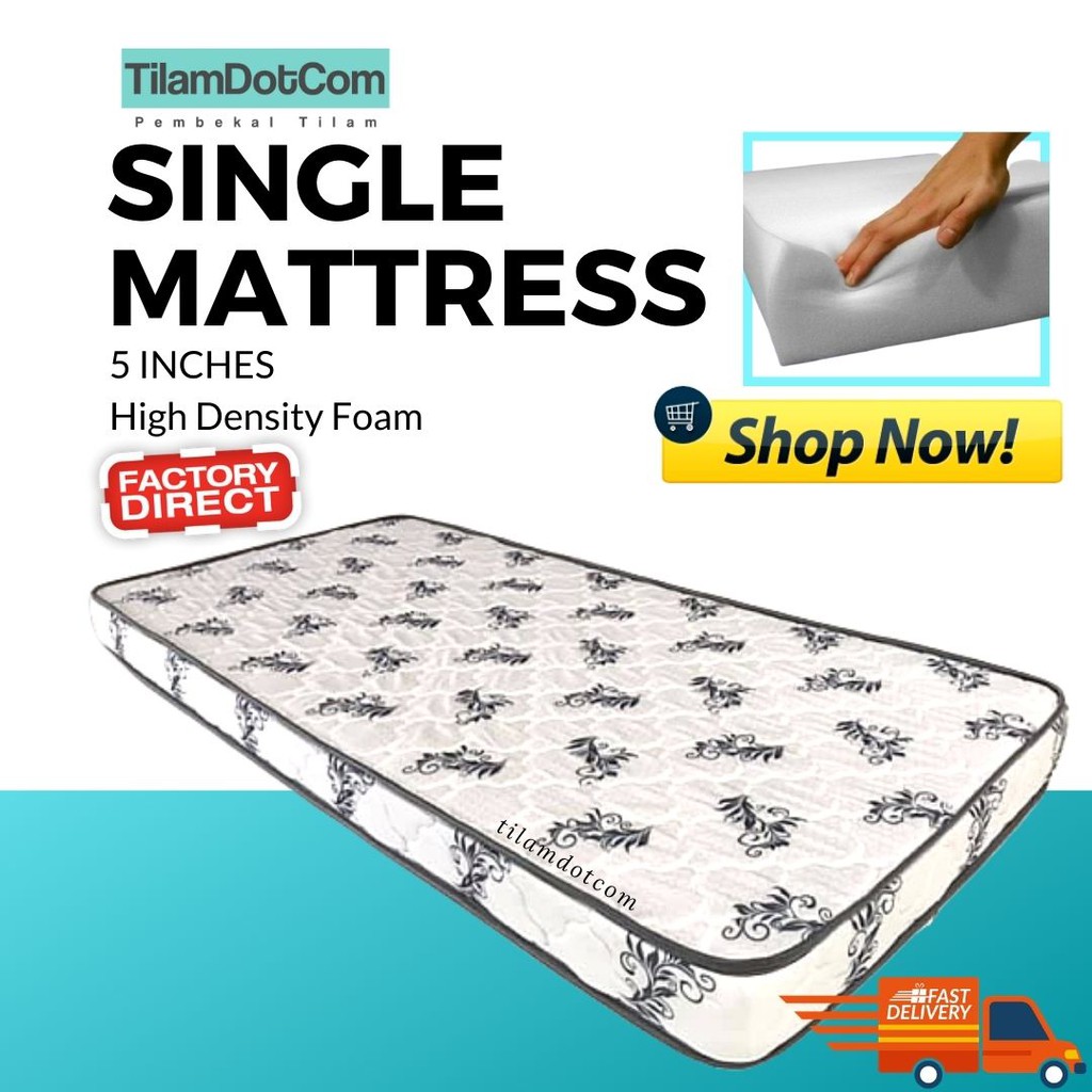 🔥FAST SHIPPING🔥Single 5 INCHes Student High Density Full Foam Mattress ...