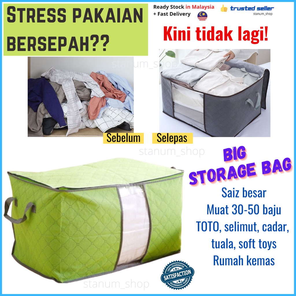 [Ready Stock] MANA NAK SIMPAN BAJU BANYAK & TOTO NI? Foldable Big ...