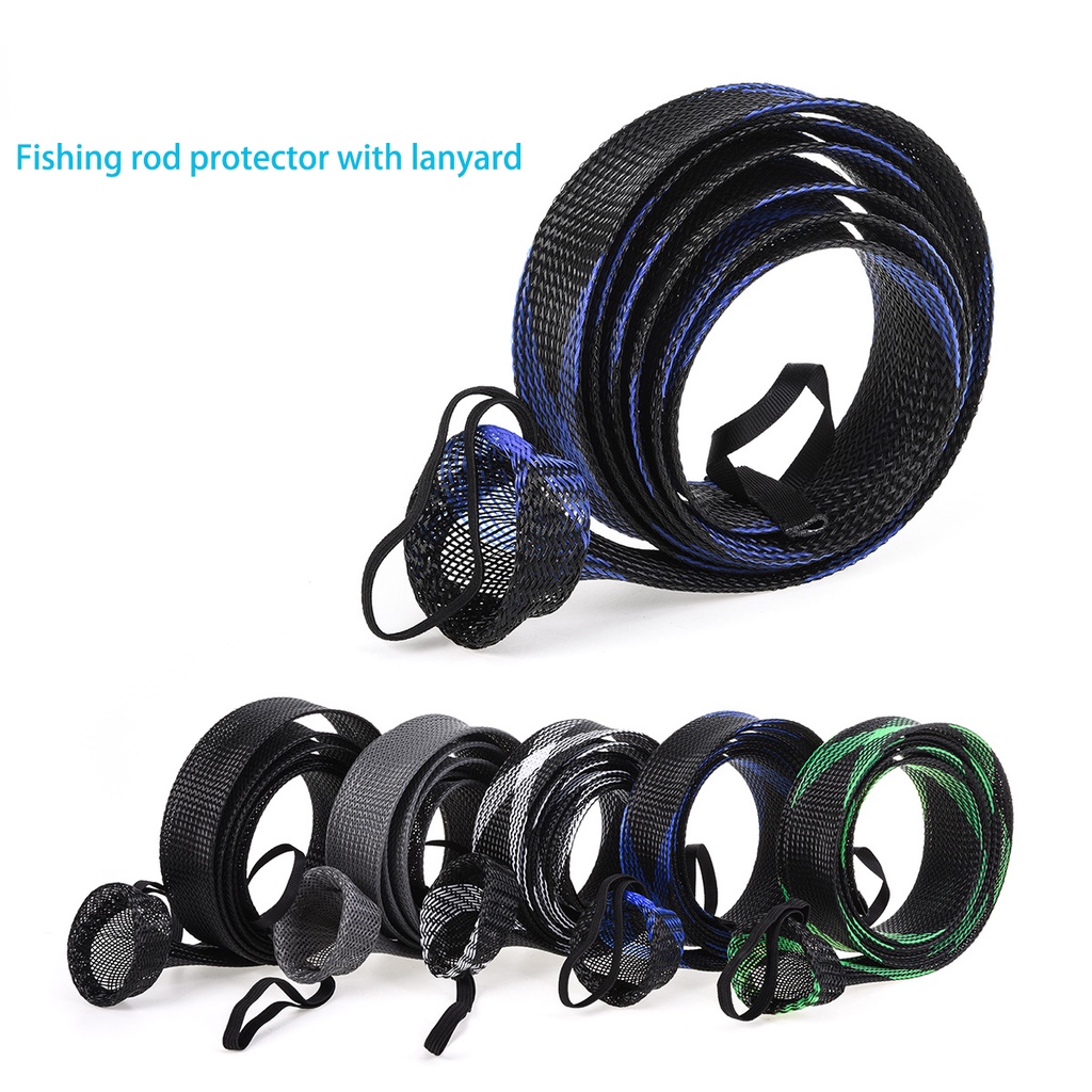 [Ready Stock] Fishing Rod Protector Lanyard Mesh Fishing Rod Cover ...
