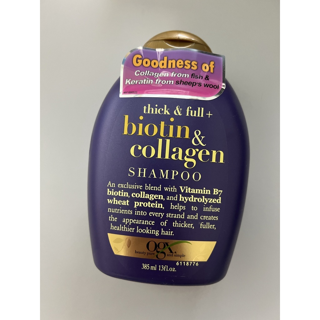 OGX Thick & Full + Biotin & Collagen Shampoo 385ml | Shopee Malaysia