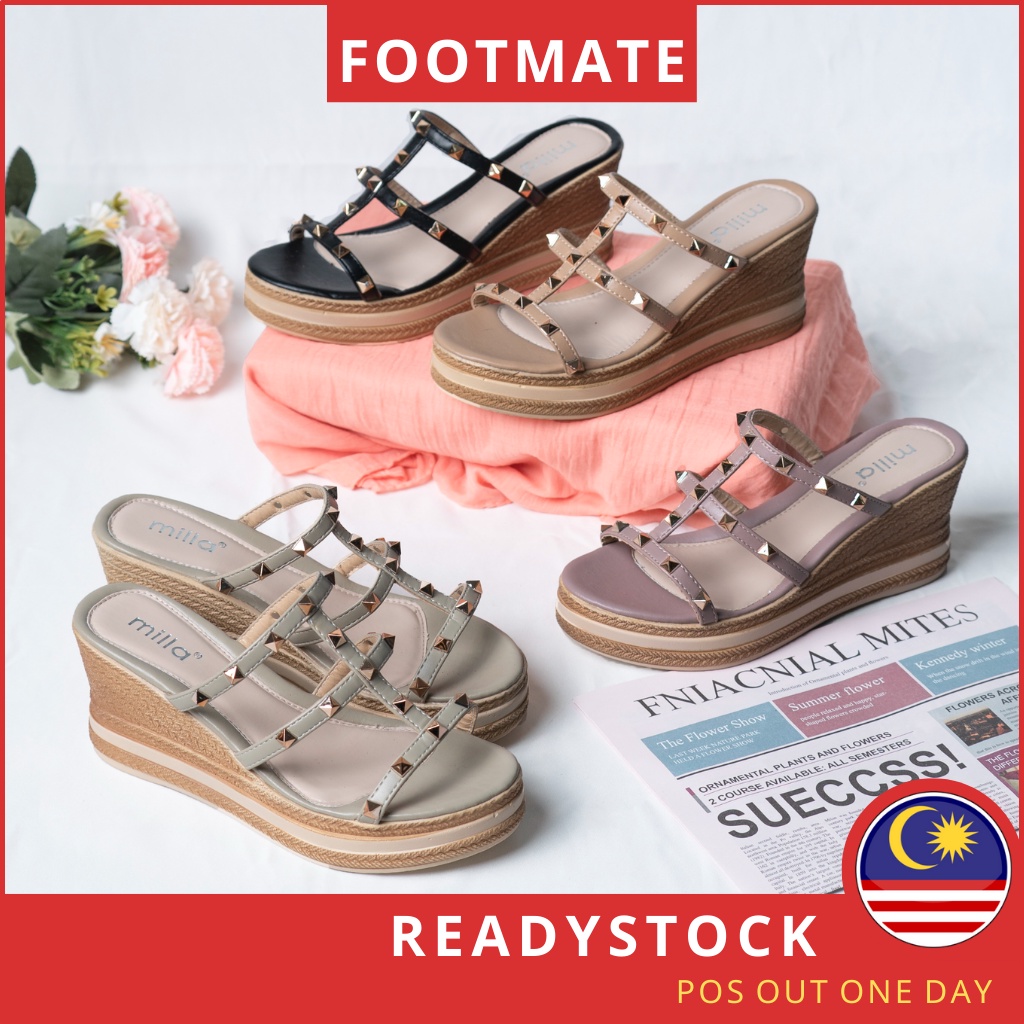 Footmate Women Wedges Sandal Shoes Women Sandal Kasut Wedges Perempuan ...