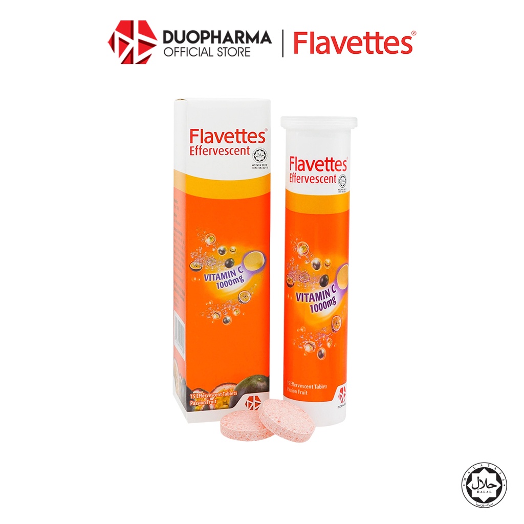 Flavettes Effervescent 1000mg Vit C PSF (15's) | Shopee Malaysia