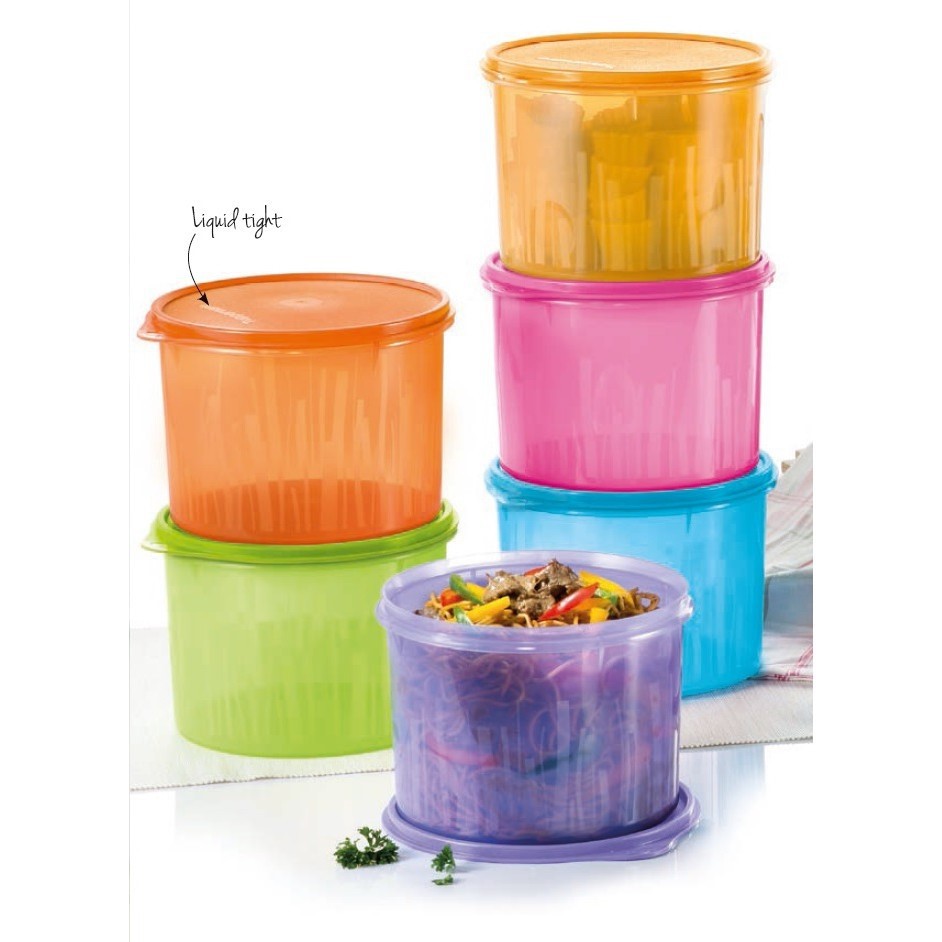(READY STOCK) TUPPERWARE Snack N Stack Textured Canister (1) 2.4 Liter ...