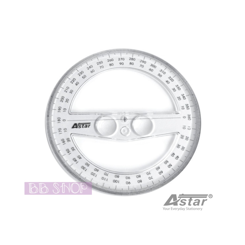 ASTAR 360' Protractor Math Equipment Transparent Big Size Easy to read ...