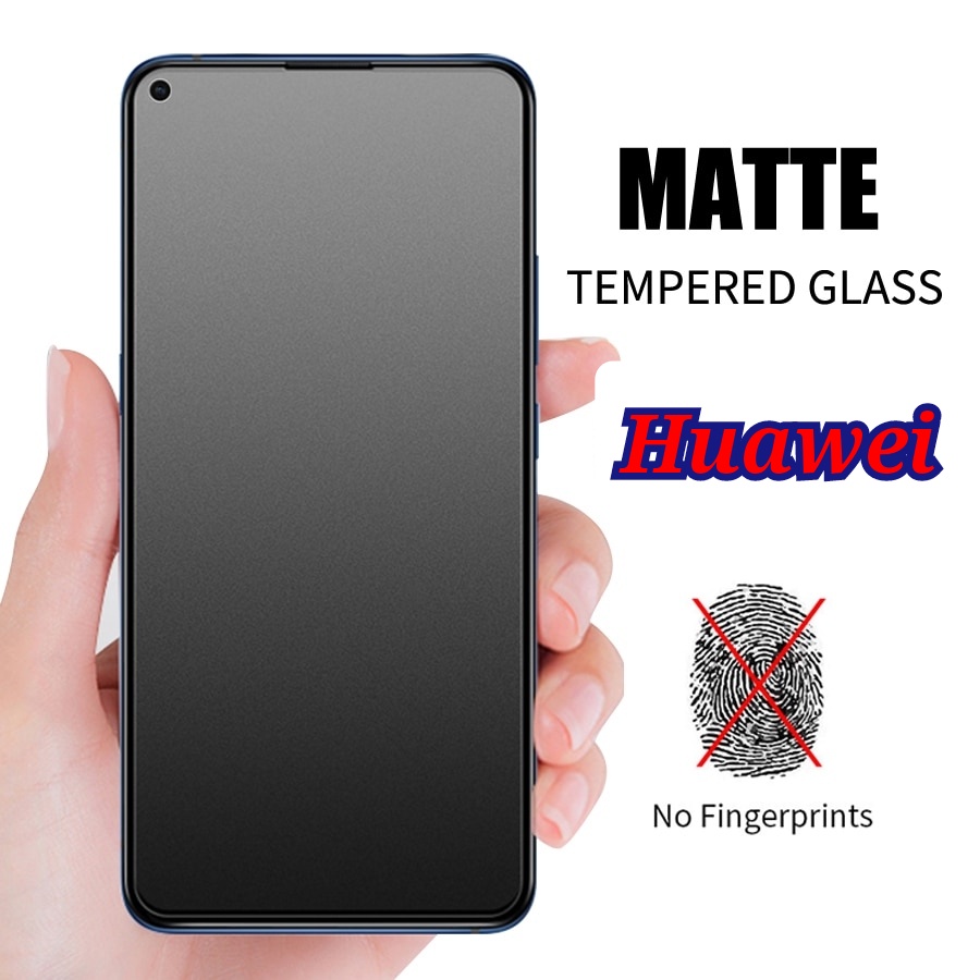 HUAWEI FULL MATTE CLEAR TEMPERED GLASS NOVA 2LITE 2i 3i 4e 5T 7SE 7i 8i Y5P Y6P Y7P Y9S Y9PRIME ...