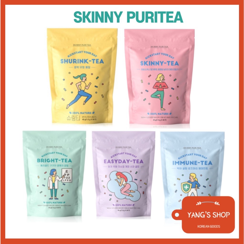 [Skinny Puritea] Blending Tea 1.5G X 30T (5 Types) / Diet Tea ...